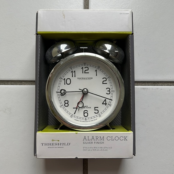 Threshold | Wall Decor | Threshold Silver Finish Alarm Clock | Poshmark